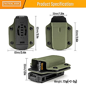 TACTICAL GEEK TX3 Multi-Tool Sheath, Multi Tool Holster, Thickness Adjustable Multi-Tool Holder with Back Clip for Belt, Multi-Tool not Included(Green)
