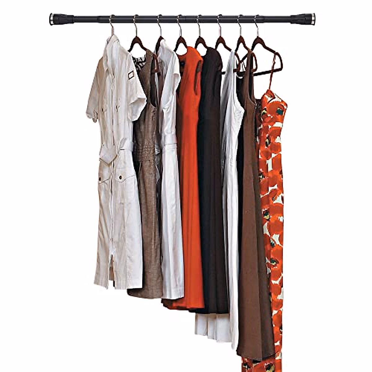 Closet Rods for Hanging Clothes - 30 to 45 inch Adjustable Closet Poles for Hanging Clothes No Drilling, Stainless Steel Heavy Duty Clothes Rod for Closet, Wardrobes