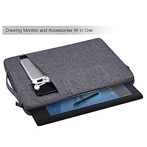 Drawing Carrying Tablet Sleeve Case for Xp-Pen Artist12 / Artist 13.3 Pro 13.3 Inch,VEIKK A15, Compatible with Wacom Cintiq 13HD, Huion Inspiroy H1161 Bag(Space Grey)