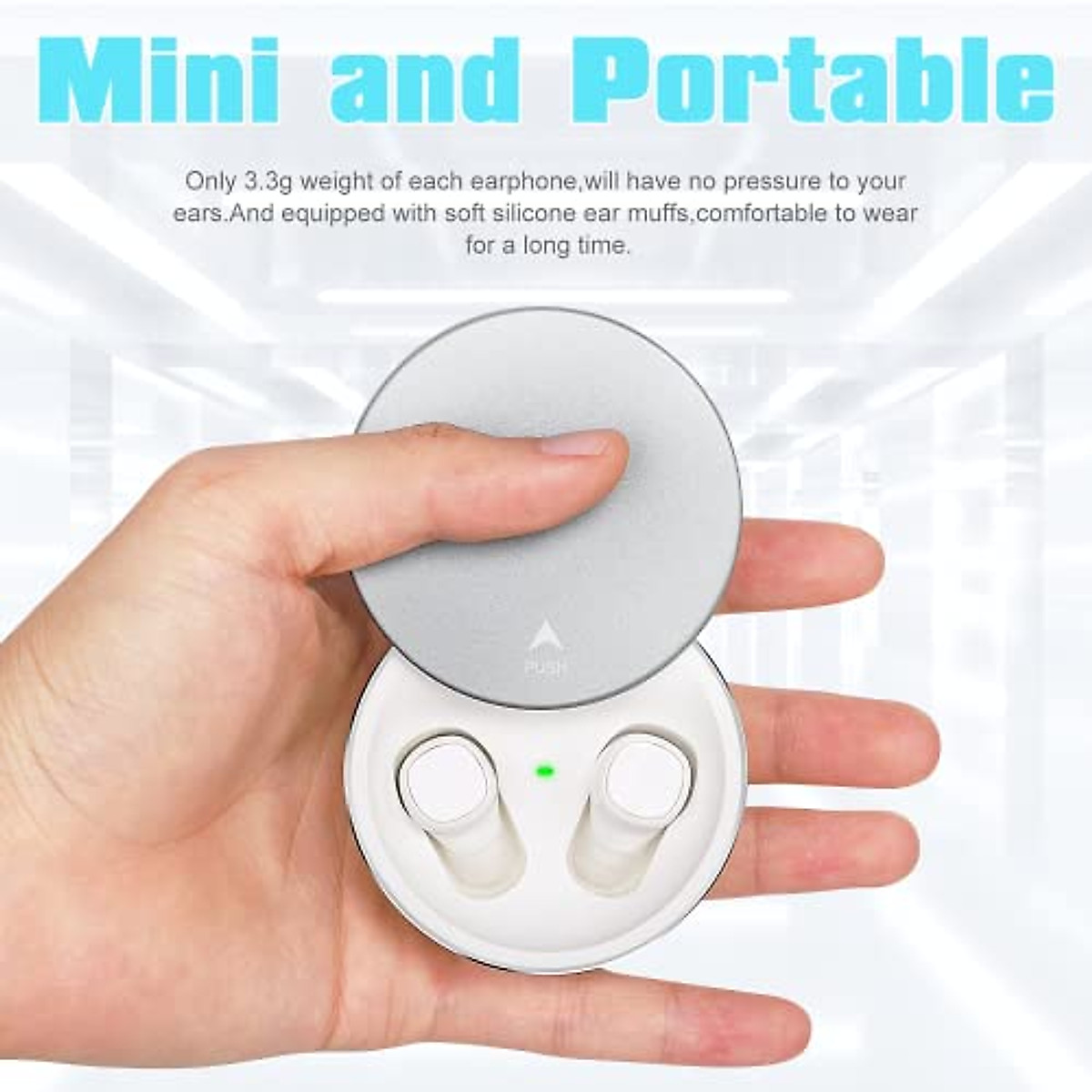 UrbanX X7 Sports Wireless Earbuds 5.0 IPX5 Waterproof Touch Control True Wireless Earbuds with Mic Earphones in-Ear Deep Bass Built-in Mic Bluetooth Headphones for Kindle Paperwhite