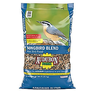 Audubon Park Songbird Blend Wild Bird Food, Bird Food for Outside Feeders, 14-Pound Bag