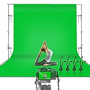 Julius Studio 10 x 12 ft. Green Chromakey Backdrop Screen Photo Background, Premium Synthetic Fabric 150 GSM Thicker Material, Professional Photography Video Studio, Events, Streaming, JSAG474