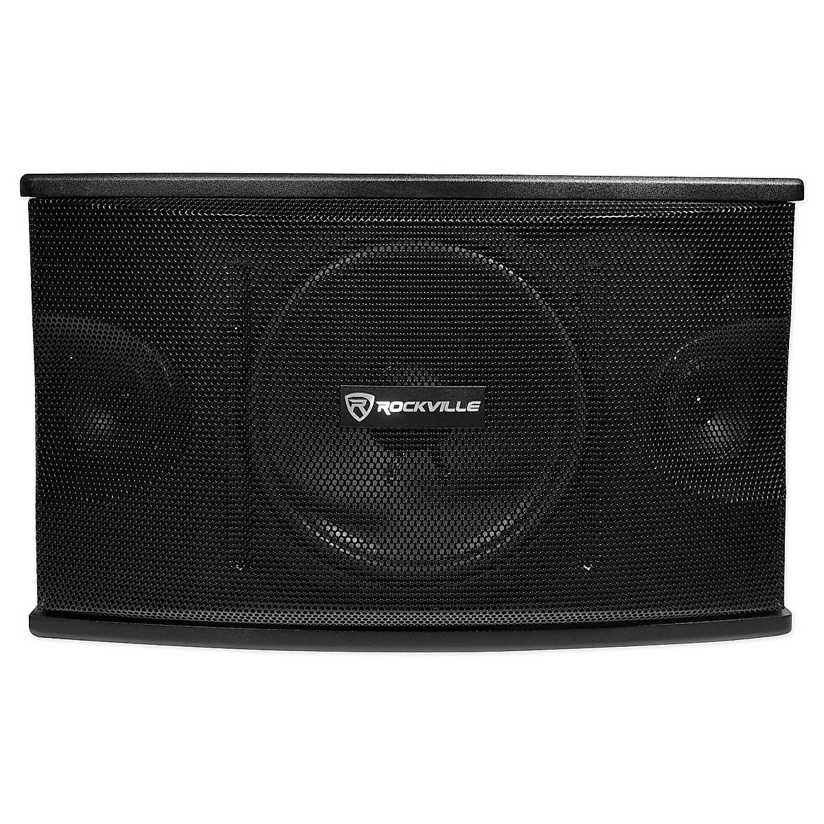 Pair Rockville KPS10 10" 3-Way 1200 Watt MDF Karaoke/Pro Speakers+Tripod Stands