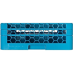 Carlisle FoodService Products RG9-214 OptiClean 9 Compartment Glass Rack with 2 Extenders, 7.12", Polypropylene, Blue