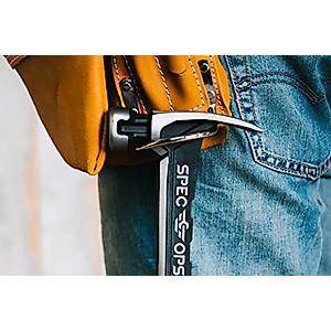 Spec Ops Tools 20 oz Rip Claw Nailing Hammer with Smooth Face, Soft Mallet Face, Shock-Absorbing Grip, 3% Donated to Veterans