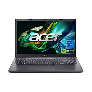 Acer Aspire 5 Slim Laptop | 15.6" FHD (1920 x 1080) IPS | Intel Core i7-1355U | NVIDIA GeForce RTX 2050 | 16GB DDR4 | 1TB Gen 4 SSD | Wi-Fi 6E | USB4/Thunderbolt 4 | Backlit KB | A515-58GM-76KW, Gray