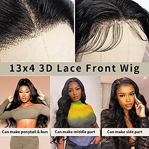 Spotlight 4x4 Lace Front Wigs Straight Human Hair Wigs for Black Women 180% Density Brazilian Virgin Lace Closure Wig Pre Plucked With Baby Hair Natural Hairline 18 Inch