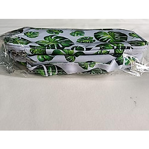 LParkin Tree Leaves Cute Pencil Case Super Large Capacity 3 Compartments Canvas Pen Bag Pouch Stationary Case Makeup Cosmetic Bag