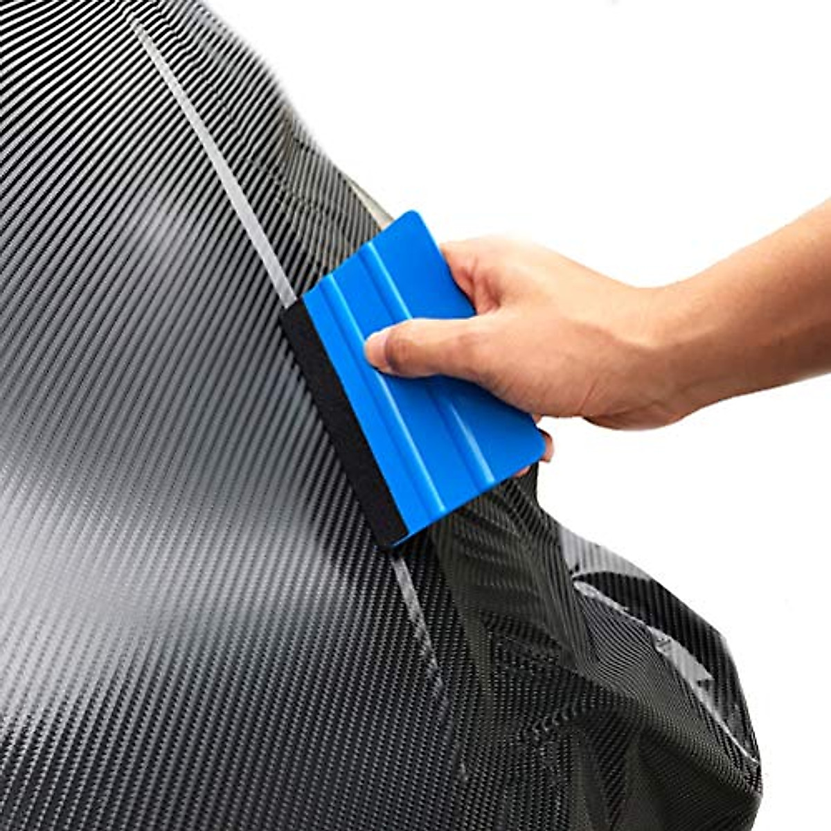 Vankcp 12 Pcs Car Felt Edge Squeegee Kits 4 Inch Squeegee Vinyl Scraper Tool Plastic Car Washing Windshield Squeegees for Window Tint,Car Vinyl Wrap,Decal Sticker Installation, Wallpaper (12 Pieces)