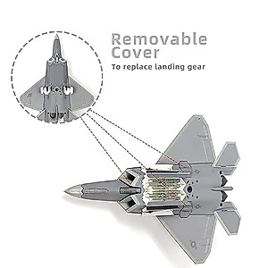 NUOTIE 1/72 F-22 Raptor Model diecast Airplane Model Military Plane Fighter for Collections and Gifts (TY 325 FW)