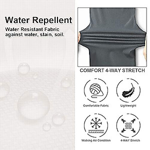 Mens Hiking Stretch Pants Convertible Quick Dry Lightweight Zip Off Outdoor Travel Safari Pants (818 Khaki 32)