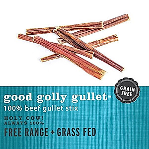 I and love and you Good Golly Beef Gullet Sticks - Grain Free Dog Chews, 100% Beef Gullet, 48 Pack of 6-Inch Sticks