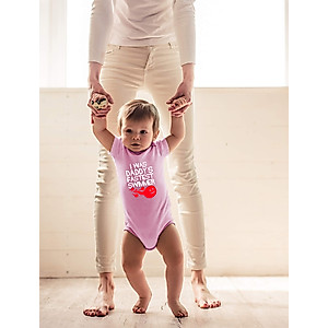 CBTwear I Was Daddy's Fastest Swimmer - Soon to Be Mom and Dad - Cute Infant One-Piece Baby Bodysuit (12 Months, Pink)