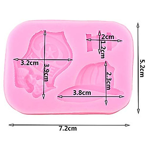 1pc Fireman Police Badge Hat Silicone Mold for DIY Gum Paste Crystal Handmad Soap Mould Candy Fondant Mold Ice Cube Pudding Jelly Shots Chocolate Cupcake Cake Topper Decoration Desserts