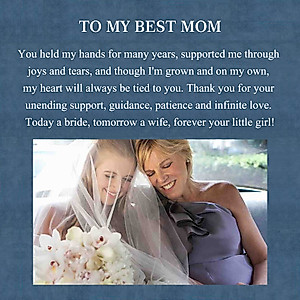 Vanjewnol Mother of The Bride Gifts from Bride Wedding Gifts for Mom from Daughter Infinity Heart Silver Necklace for Women N08F