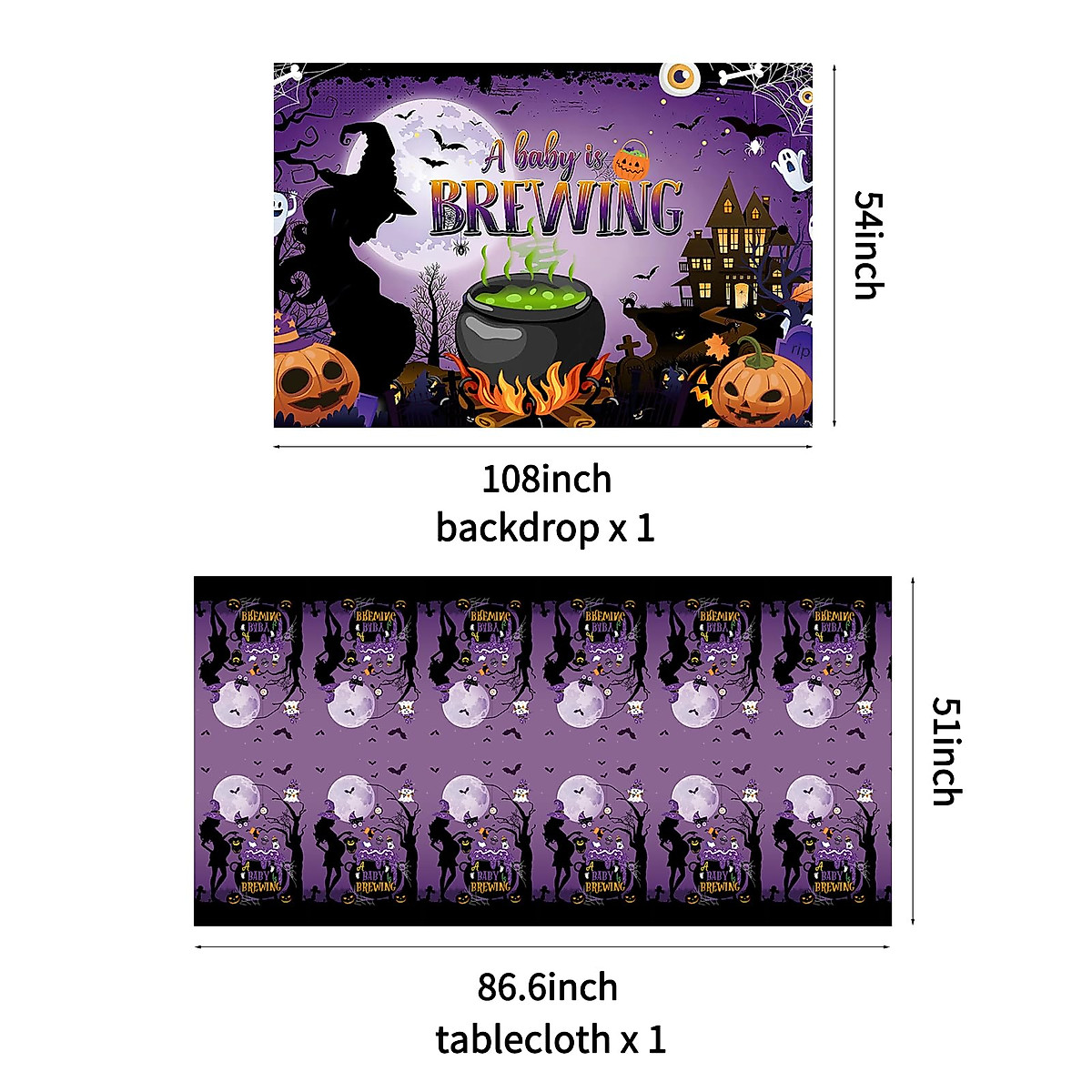 Halloween Baby Shower Party Supplies with Magic Theme, A Baby is Brewing Halloween Baby Shower Party Decorations Supplies, Party Favors for Baby Boy Girl