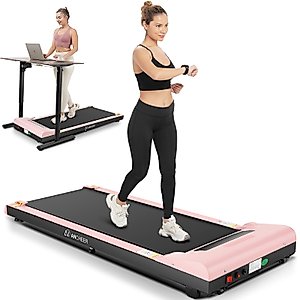 300lbs Weight Capacity Walking Pad, ANCHEER 2.5HP Under Desk Treadmill with Remote Control, Compact Electric Treadmill for Home/Gym/Office with LED Screen, Ultra-Quiet/Installation-Free