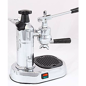 La Pavoni EPC-8 Europiccola 8-Cup Lever Style Espresso Machine, Chrome,Silver