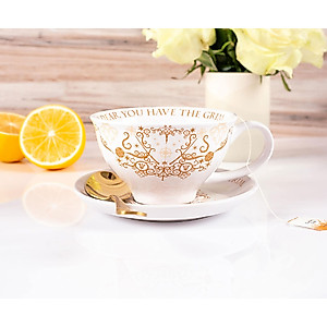 Harry Potter Grim 12-Ounce Ceramic Teacup and Saucer Set