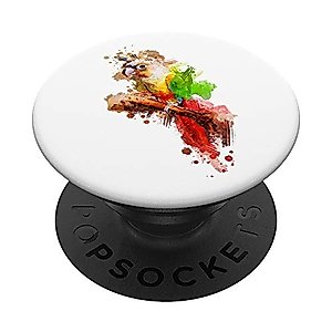 Watercolor Pineapple Green Cheek Conure Parrot PopSockets PopGrip: Swappable Grip for Phones & Tablets