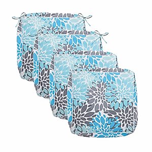 JMGBird Outdoor Patio Cushion Covers Set of 4 Chair Seat Washable Covers Water Resistant Slip Replacement Furniture Cushion Pillow Seat Cover for Couch Garden Sofa Indoor with Zipper 24x24x4
