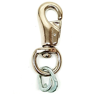 Hill Saddlery Heavy Duty 1" Swivel Eye Bull Snap 4" (L) with Quick Link- Livestock-Cattle Pen-Horse Snap-Heavy Duty Snap