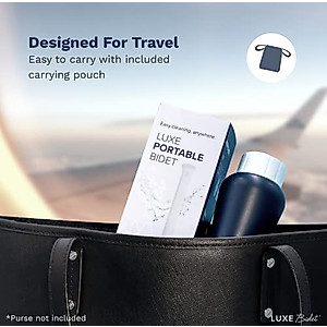 LUXE Bidet Portable Travel Bidet - 450-mL Capacity, Non-Slip, Ergonomic Bottle with Retractable Nozzle and High-Quality Storage Bag