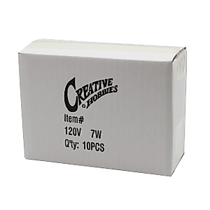 Creative Hobbies® Silicone Dipped, Country Style, Electric Candle Lamp Chandelier Light Bulbs, 7 Watt, Individually Boxed, Wholesale Pack of 10 Bulbs