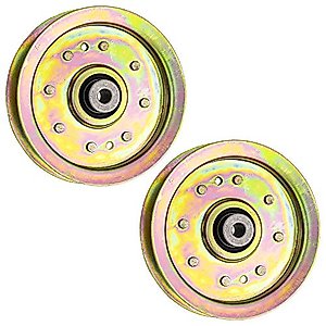 8TEN Flat Idler Pulley for MTD Cub Cadet RZT 50 L54 42 S50 Troy-Bilt GT54 TB2450 756-04129B 956-04129C 2 Pack
