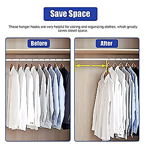 80Pcs Stackable Clothes Connection Hook Organizing Hangers Saving Home Space,Space Saver with Sturdy Plastic