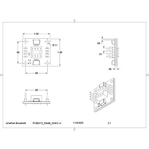 Qwiic Adapter Breakout Board for Serial Wombat 4B Chip PCB_0013 Board 4-Pack