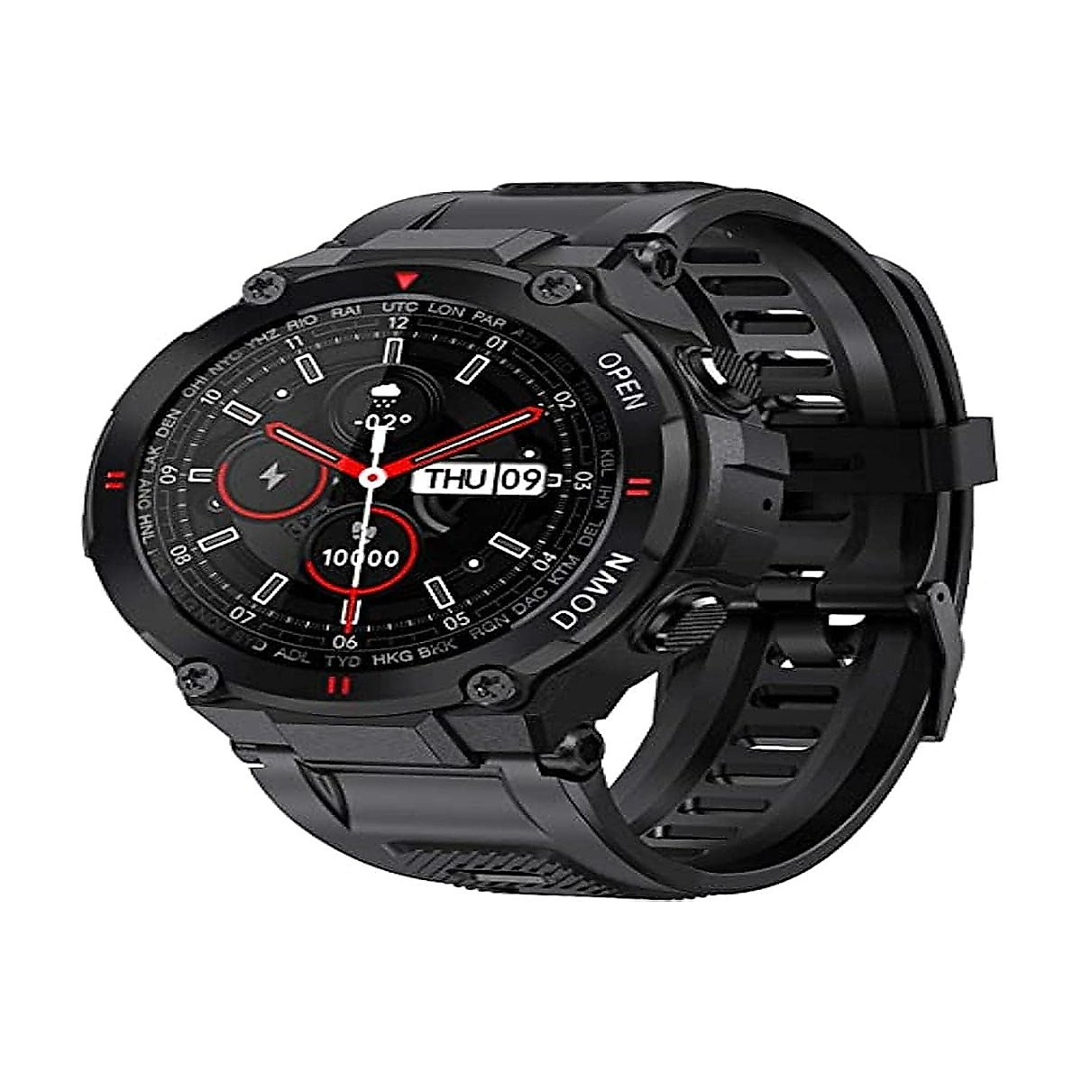 GUCABE Military Smart Watch for Men Outdoor Tactical Smartwatch, ip67 Waterproof Rugged Bluetooth Dail Calls Speaker 1.3" HD Touch Screen GPS Tracker Heart Rate Sleep Monitor