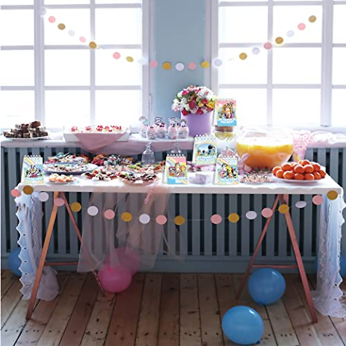 Bluey Birthday Party Supplies, 24Pcs Mini Notepads for Bluey Birthday Party Favors, Goodie Bag Stuffers, Children Classroom Rewards, 8 Types