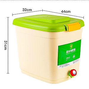Doorhighpeak Indoor Composter Kit 27L Bucket, Odorless Compost Bin with Sealed Lid and Accessories, Kitchen Countertop Small Composting Container, Food Waste Recycling System Compost Pail