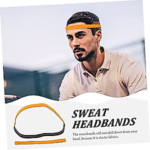 Unomor 2pcs Antiperspirant Sports Headband Sweat Headband scrunchies for Women Football Sweatband Workout White Soccer Ball Running Headbands Fitness Comfortable Supplies Polyester