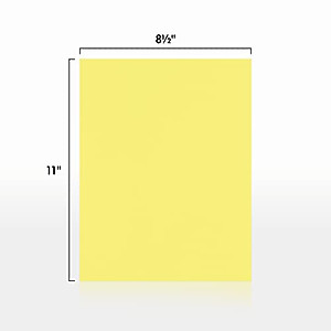 LUXPaper 8.5" x 11" Paper | Letter Size | Pastel Canary Yellow | 60lb. Text | 50 Qty