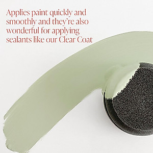 Chalk Style Painting Sponges - Set of 3-4” Round Reusable Handheld Sponge for Smooth Furniture Paint & Top Coat Application with No Brush Strokes - Washable Multi-Use Paint Applicator