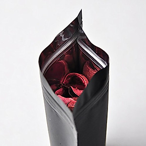 100 Black Metallic Mylar Zip Lock Stand Up Bags Pouches 12x18cm (4.7x7")