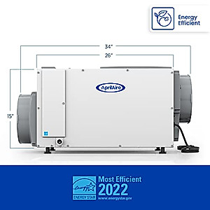 AprilAire E080 Pro 80 Pint Dehumidifier for Crawl Spaces, Basements, Whole-Houses, Commercial up to 4,400 sq. ft.