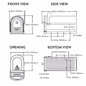 Architectural Mailboxes Roxbury Galvanized Steel Post Mount Mailbox, Compatibility Code F, 7900-5RZ-CG-10, Rubbed Bronze, Large Capacity