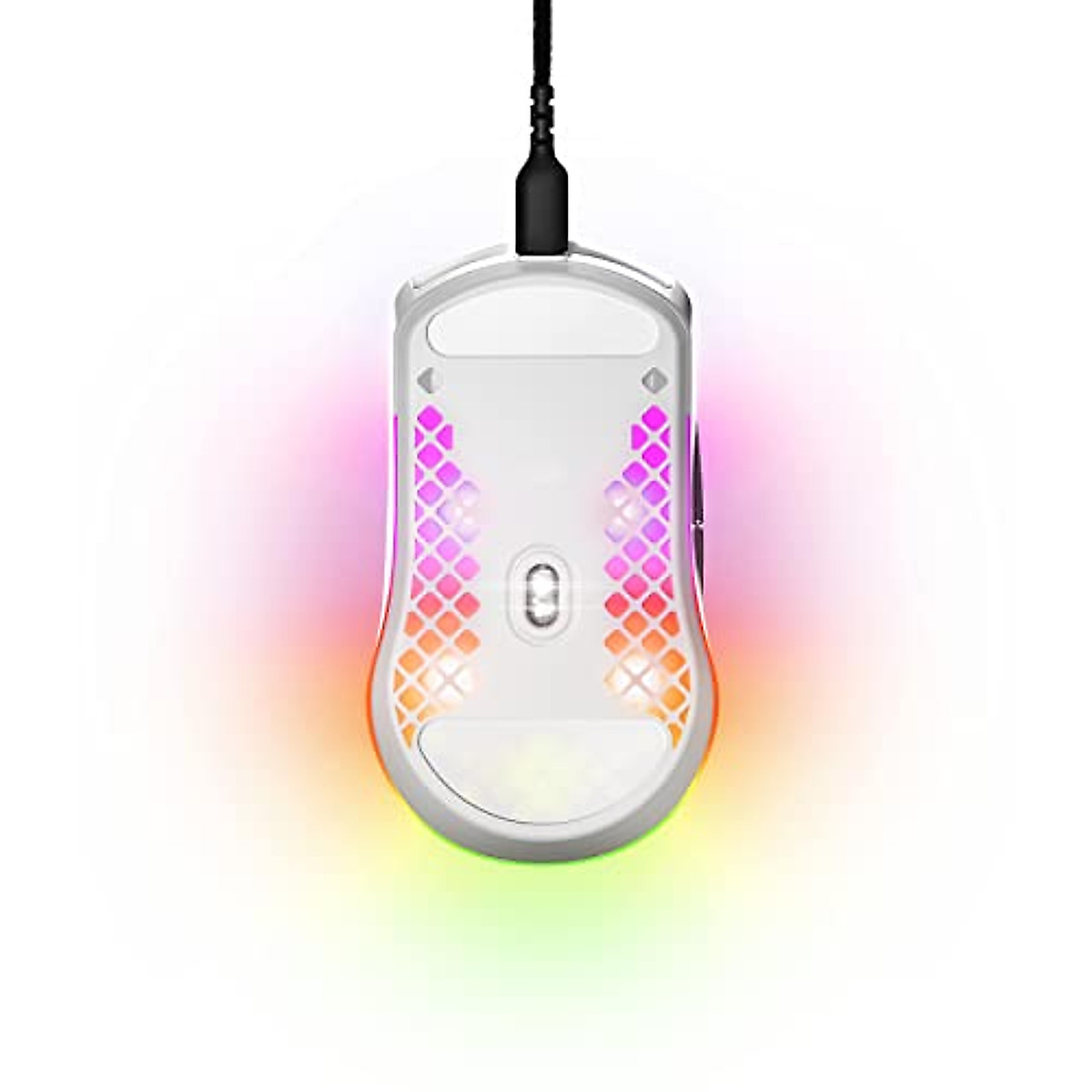 SteelSeries Aerox 3 - Super Light Gaming Mouse - 8,500 CPI TrueMove Core Optical Sensor - Ultra-Lightweight 59g Water Resistant Design - Universal USB-C connectivity - Snow (Renewed)