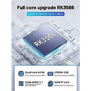 RG353VS Retro Video Handheld Game Console Linux System, 3.5 Inches IPS Screen 64G TF Card Preload 4450 Classic Games RK3566 64bit Gaming Console Compatible with Bluetooth 4.2 and WiFi