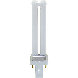 GE Energy Smart CFL Light Bulb, Double Tube Biax Light Bulb, T4 Light Bulb, 7-Watt, 425 Lumen, G23 2-Pin Base, Soft White, 10-Pack, Compact Fluorescent Light Bulb