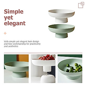 BESTonZON 2pcs Fruit Tray Wedding Accessories Cake Tray Wedding Cake Plates Decorative Pedestal Bowl Coffee Table Tray Plastic Wedding Cake Holder Party Dessert Stand Dessert Accessories Pp