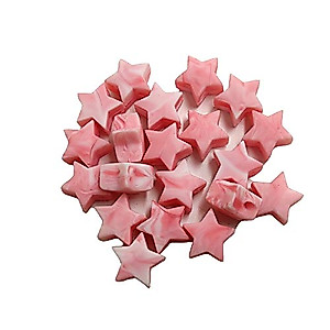 Alenybeby 30pcs Silicone Stars Pearl Beads 14mm Mini Cute Silicone Star Bead for Keychain DIY Mom Beading Making Jewelry Necklace Accessories