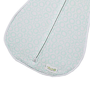 Woombie Convertible Unvented Nursery Swaddling Blankets, Mint O's, 14-19 Pounds