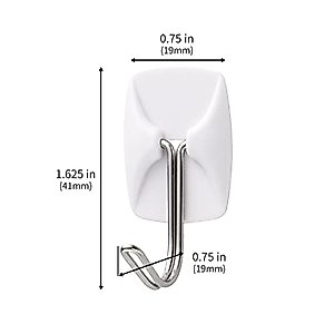 JELLYSUB 20 Hooks+40 Strips, Small Wire Toggle Hooks Value Pack, Organize Damage-Free Utility Hooks, Hanging Hooks Heavy Duty with Adhesive Strips, No Tools Wall Hooks for Hanging