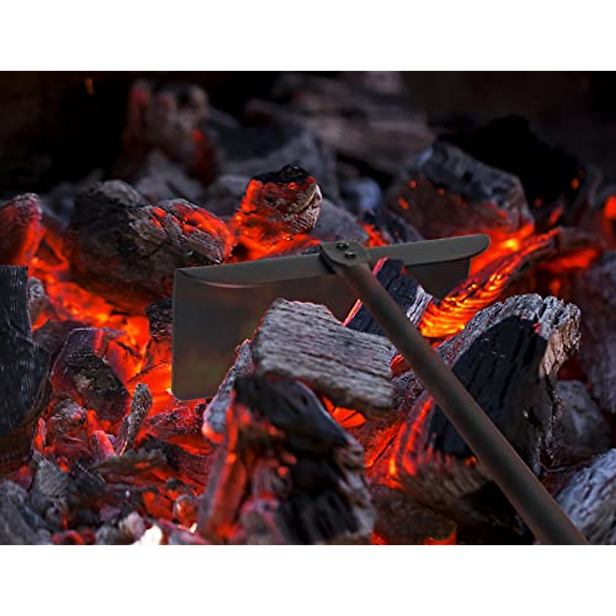 Onlyfire Chef BBQ Charcoal Rake Charcoal Ash Tool, BBQ Cleaner Poker Scraper for Pizza Oven, Kettle, Kamado Grills