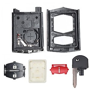 Keyecu Replace Flip Shell Remote Key Case Fob 3 Button For Mazda 3 5 6 RX8 CX5 CX7 CX9,(Empty Shells)