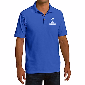Ford Shelby Cobra Pocket Print Pique Polo, Royal Small